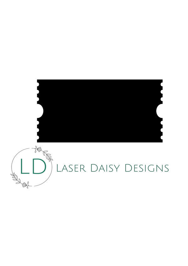 3mm MDF Wood Ticket Shape. Blanks – Laser Daisy Designs
