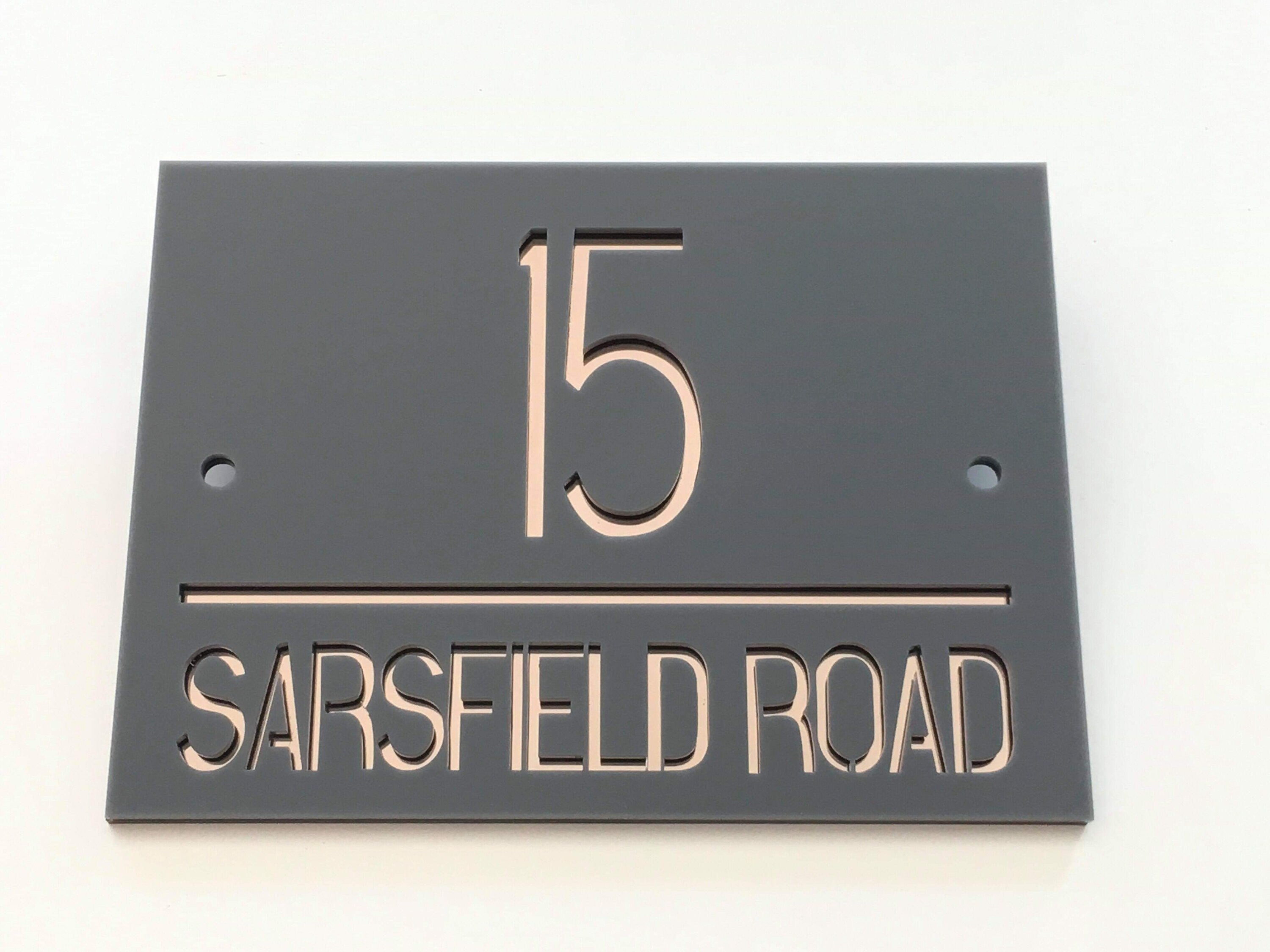 Modern Acrylic House Door Sign. Various colours available – Laser Daisy ...
